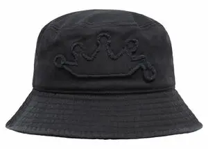 StÜssy Applique Crown Bucket Hat - Black