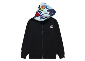 A BATHING APE X Bayc Shark Full Zip Hoodie - Black