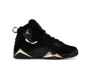 JORDAN True Flight High-top Sneakers - Black/metallic Gold/white