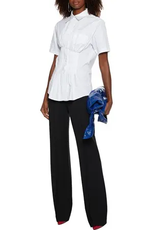 Isabel Marant Étoile Pleated Cotton Poplin Shirt