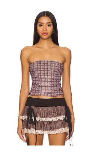 ZEMETA Checkered Tube Top