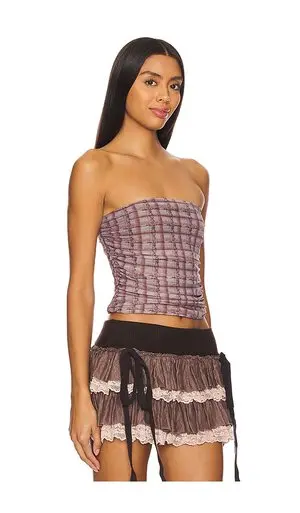 ZEMETA Checkered Tube Top