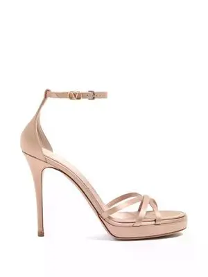 Valentino Garavani Satin High Heel Sandals - Neutrals