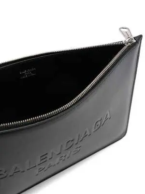 Balenciaga Logo-debossed Clutch
