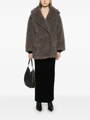 BLANCA VITA Faux-shearling Coat - Grey