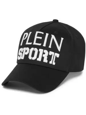 PLEIN SPORT Logo-embroidered Baseball Cap - Black
