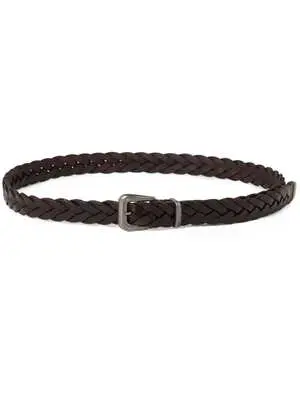 Brunello Cucinelli Braided Leather Belt - Brown