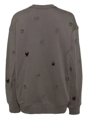 JNBY Butterfly-embroidered Sweatshirt - Grey