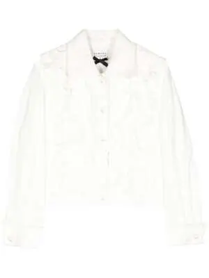 EDWARD ACHOUR PARIS Ruffle-trim Shirt Jacket