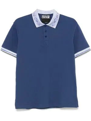 Versace Logo-collar Polo Shirt