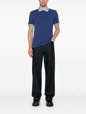 Versace Logo-collar Polo Shirt