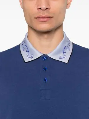 Versace Logo-collar Polo Shirt