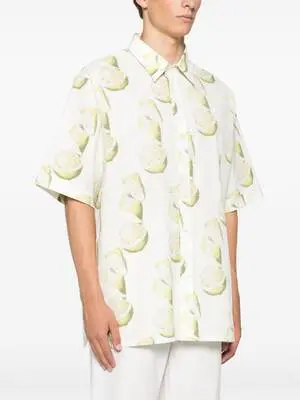 Givenchy Lemon-print Seersucker Shirt