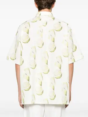 Givenchy Lemon-print Seersucker Shirt