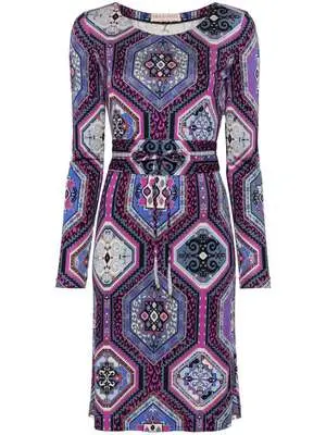Emilio Pucci Geometric-print Midi Dress - Purple