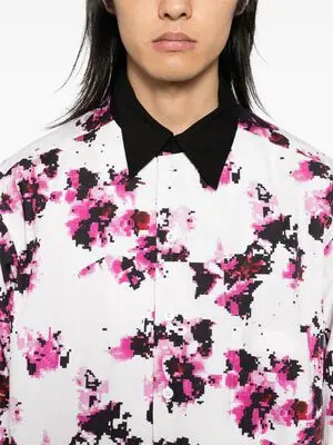 Yohji Yamamoto Khadi Flower Printed Shirt