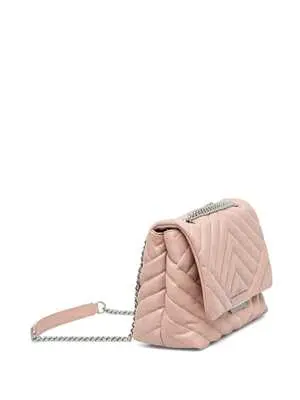 Armani Exchange Logo-plaque Quilted Shoulder Bag - Pink