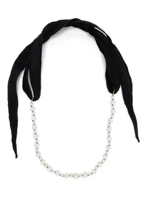 Mizuki 14kt Yellow Gold Pearl Necklace - Black