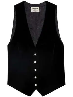 Zadig&Voltaire Emaux Velvet Vest - Black