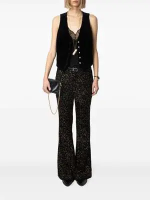 Zadig&Voltaire Emaux Velvet Vest - Black