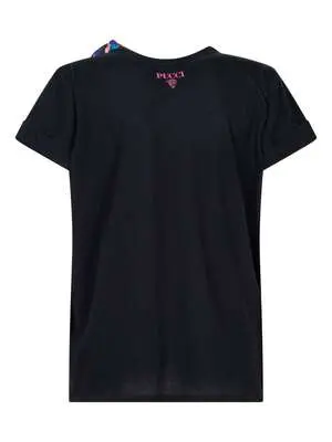 Emilio Pucci Iride-print T-shirt With Bow Detail