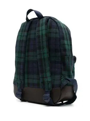 MC2 SAINT BARTH Tartan-print Backpack - Green