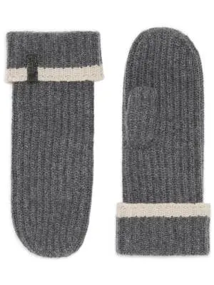 Brunello Cucinelli Cashmere Mittens - Grey