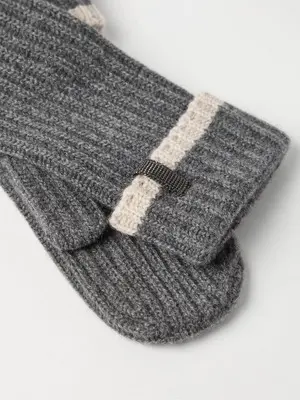 Brunello Cucinelli Cashmere Mittens - Grey