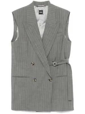 BOSS Pinstripe Virgin Wool Waistcoat