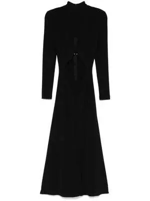 NISSA Cut-out Detail Midi Dress - Black