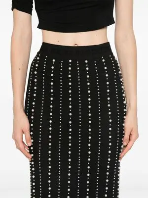 Versace Pearl-embellished Midi Skirt