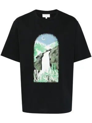 Maison Kitsuné Waterfall Oversize T-shirt - Black