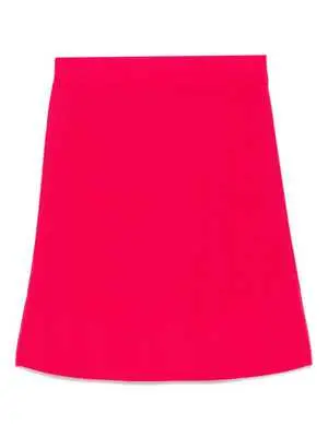 Maison Kitsuné Bold Fox Head Patch Ribbed Skirt - Pink