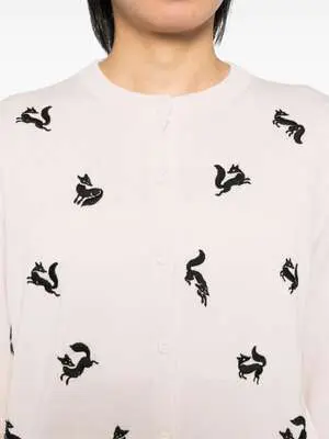 Maison Kitsuné Fox Embroidered Cardigan