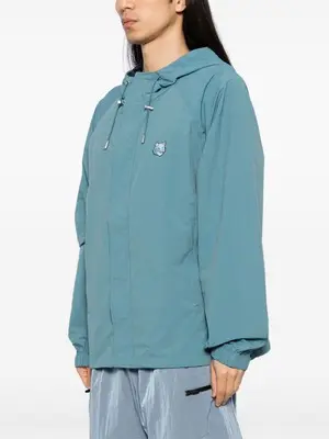 Maison Kitsuné Fox Head Embroidered Windbreaker - Blue