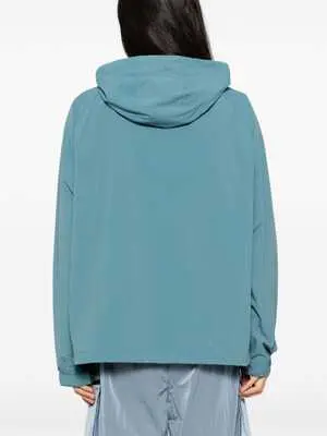 Maison Kitsuné Fox Head Embroidered Windbreaker - Blue