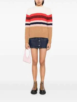 Maison Kitsuné Striped Cable Jumper