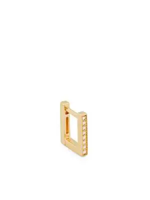 Tom Wood 9kt Yellow Diamond Sleek Huggie Earring - Gold