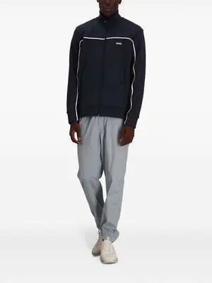 BOSS Logo-print Zip-up Jacket - Blue