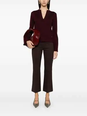 BLANCA VITA Flared Trousers - Brown