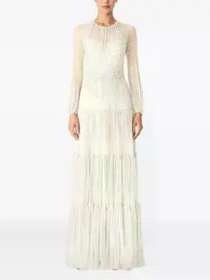 Jenny Packham Tramar Embellished Gown - Neutrals