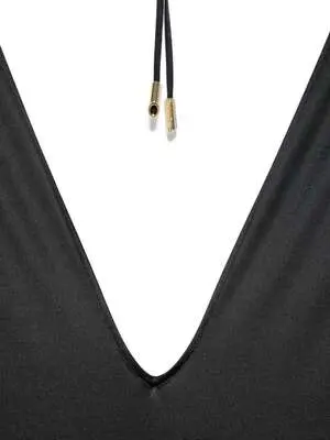 MAISON CLOSE Long Sleeve Plunging Bodysuit