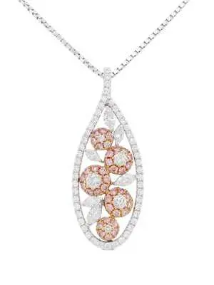 HYT JEWELRY Platinum Pink Diamond Necklace - Silver