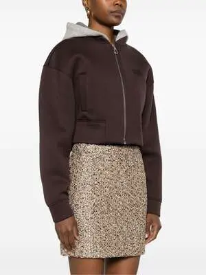 Sandro Scuba Jersey Jacket In Brown - 63% Off | Editorialist
