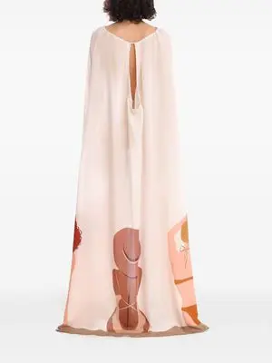 AMIR SLAMA Printed Silk Cape