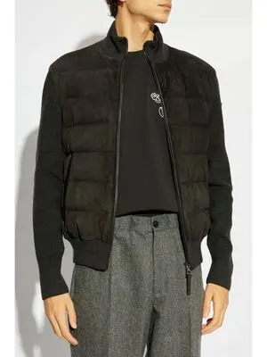 Moncler Panelled Virgin Wool Cardigan