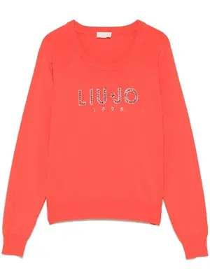 Liu Jo Logo-rhinestone Sweater