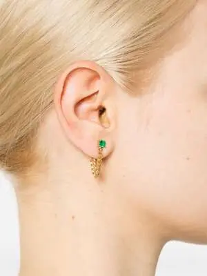 ANITA KO 18kt Yellow Emerald Drop Earrings