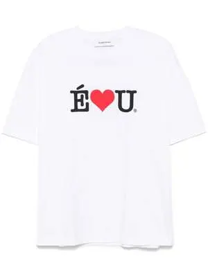 ÉTUDES STUDIO Slogan-print T-shirt - White