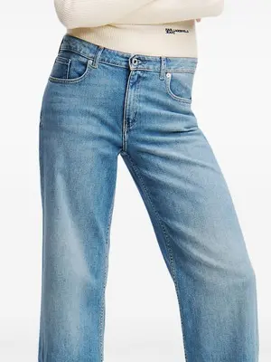 Karl Lagerfeld Split Hem Mid-rise Jeans